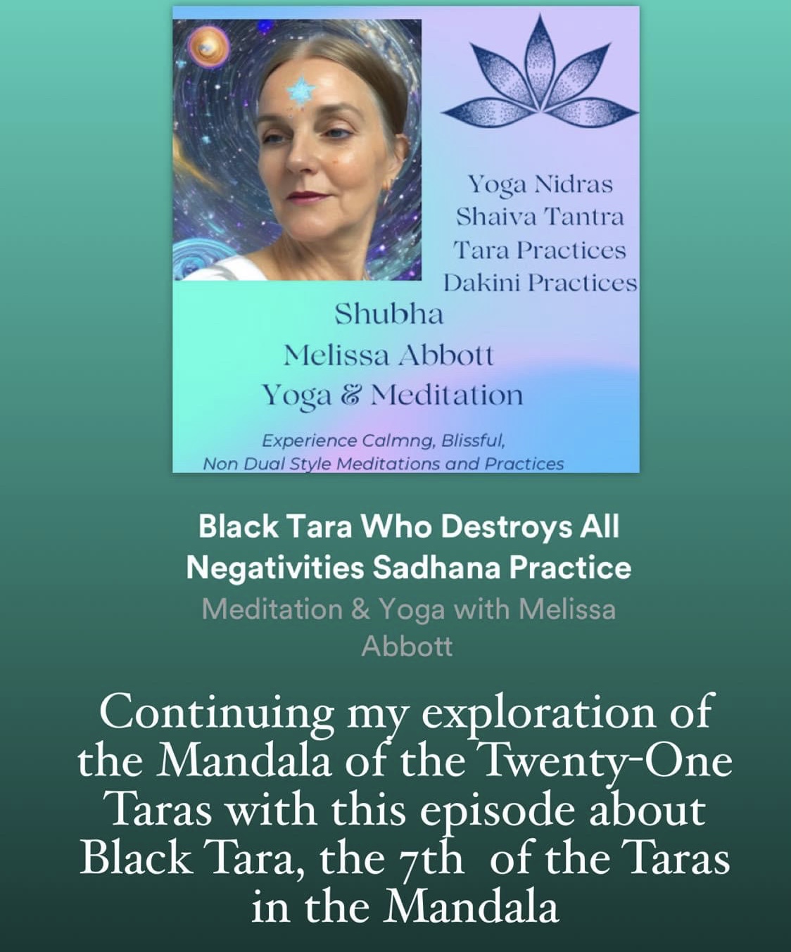 Black Tara Who Destroys All Negativities Sadhana – Melissa Abbott ...